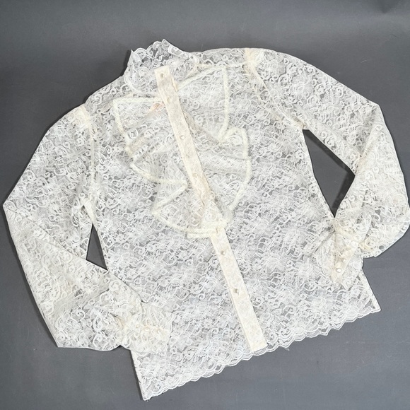 Vintage | Tops | Vintage With Tags Alice Stuart Victorian Lace Blouse ...